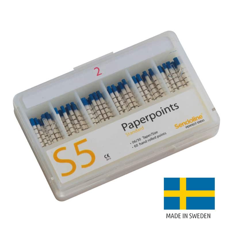 Conuri de hartie Sendoline S5 - Conicitate 06, ISO #30 | Denta Deals